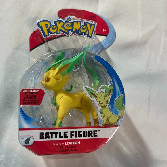 Pokemon | Toys | Pokemon Leafeon Battle Figure Jazwares 22 Nwt | Poshmark
